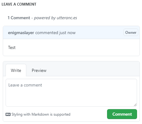 Github (Jekyll)에서 댓글 기능 사용하기 | Enigma’s Blog
